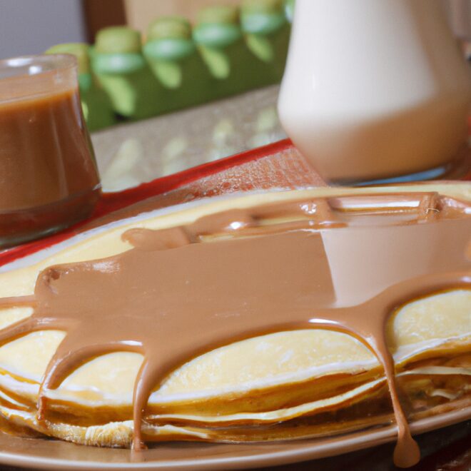 Receita de Panqueca Doce com Recheio de Leite Condensado
