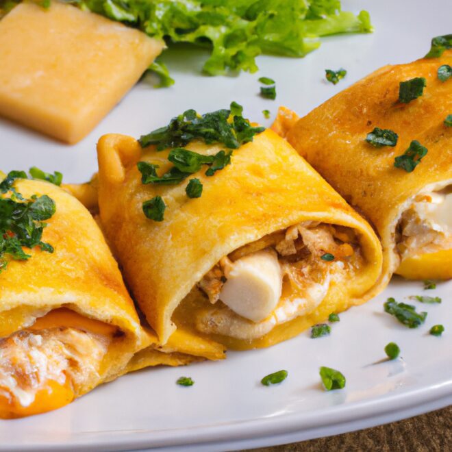 Receita de panqueca recheada de frango: um prato delicioso e fácil de ...